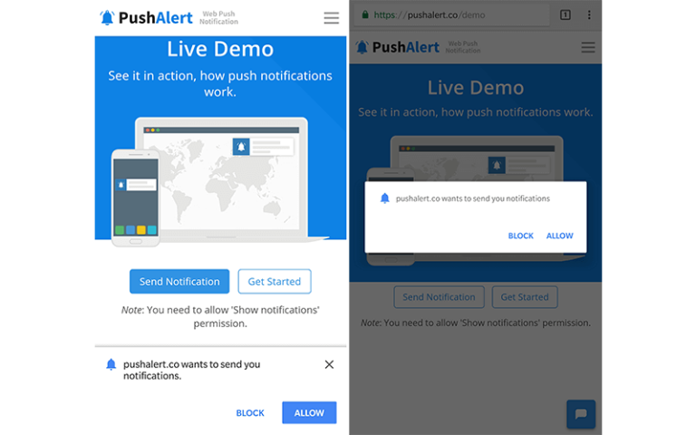 Changes in Permission Prompts for Chrome on Android and How to Get More Subscribers | PushAlert Blog