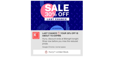 30+ Web Push Notification Templates for e-Commerce that Convert ...